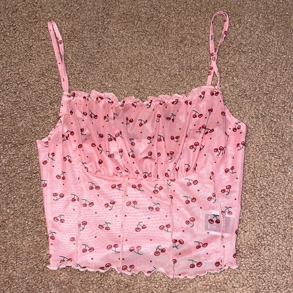SHEIN | Tops | Cherry Cropped Tank | Poshmark